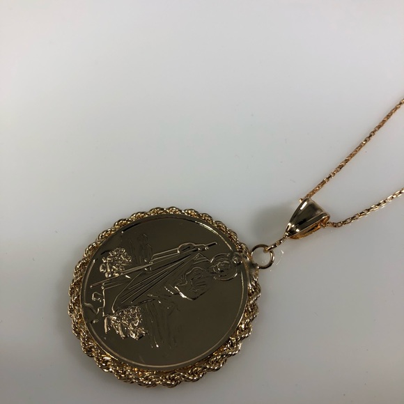 Jewelry | Two Face Saint Pendant Necklace | Poshmark